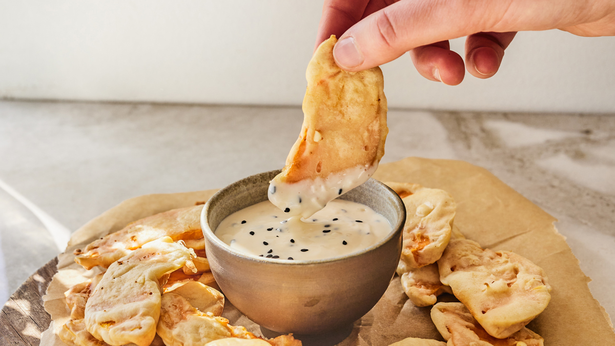 Patates douces tempura à la friteuse à air et sauce à l’ail | Cuisinez ...